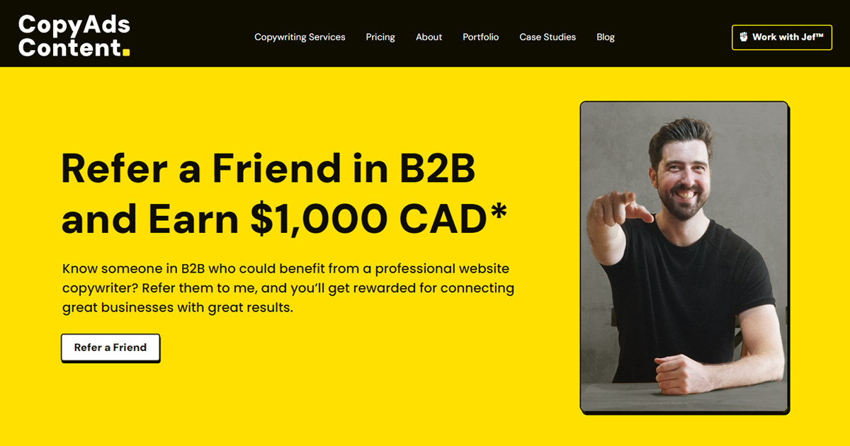 Refer a Friend in B2B & Earn $1000 CAD*